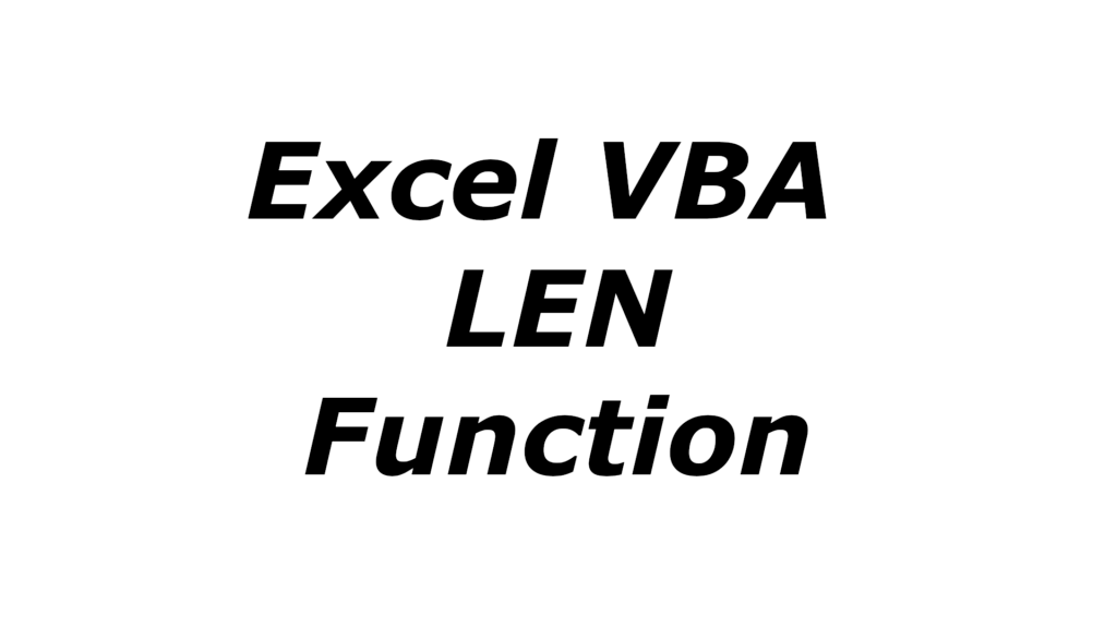 Excel vba LEN OfficeInside Org