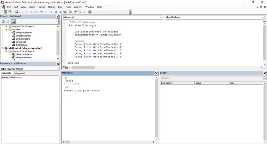 Vba arrays 7 OfficeInside Org