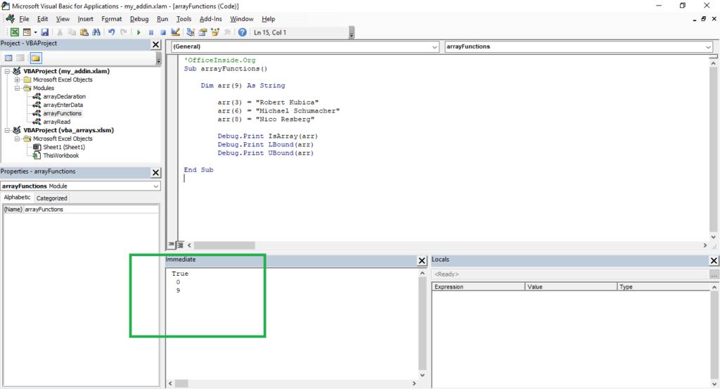 Vba arrays 7 OfficeInside Org