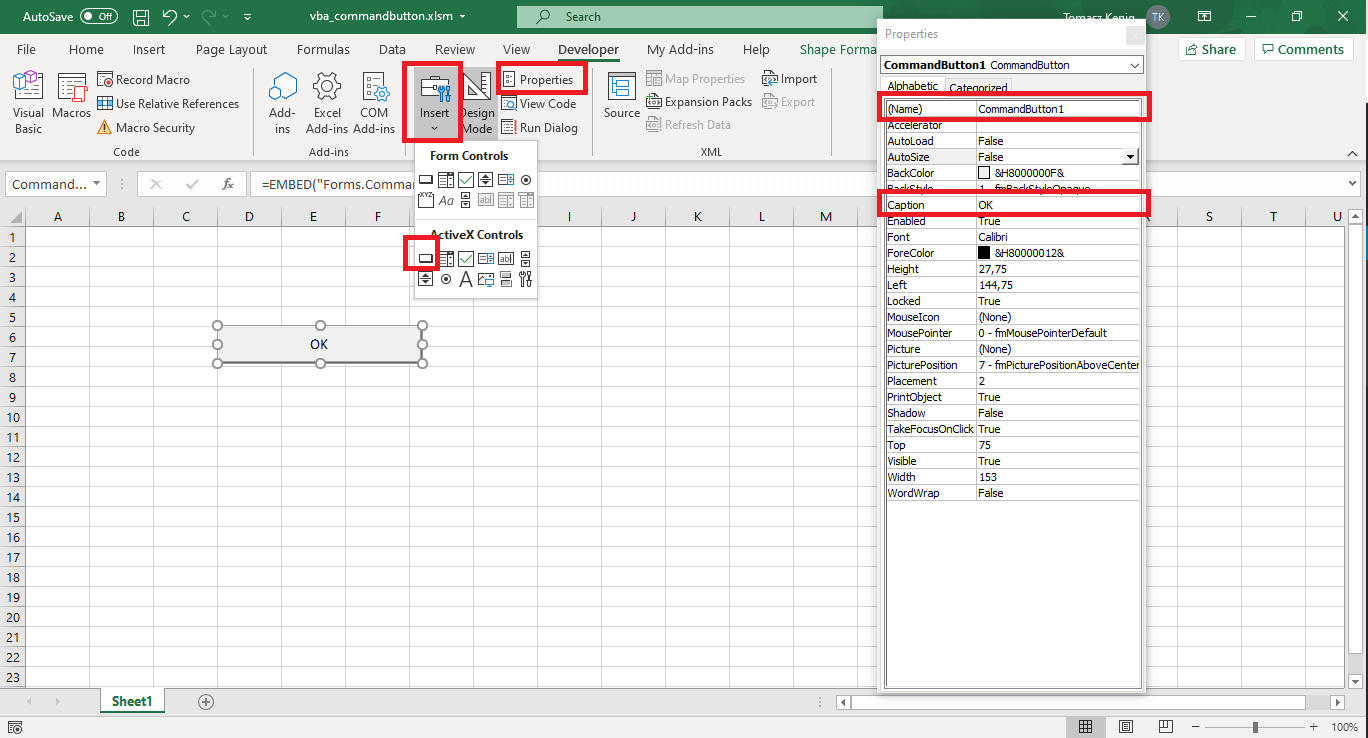 Vba commandbutton OfficeInside Org
